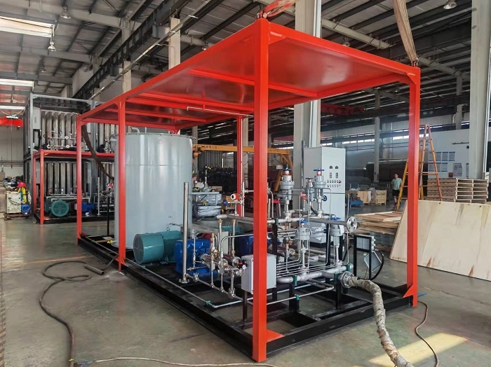 Pump skid with vaporizer